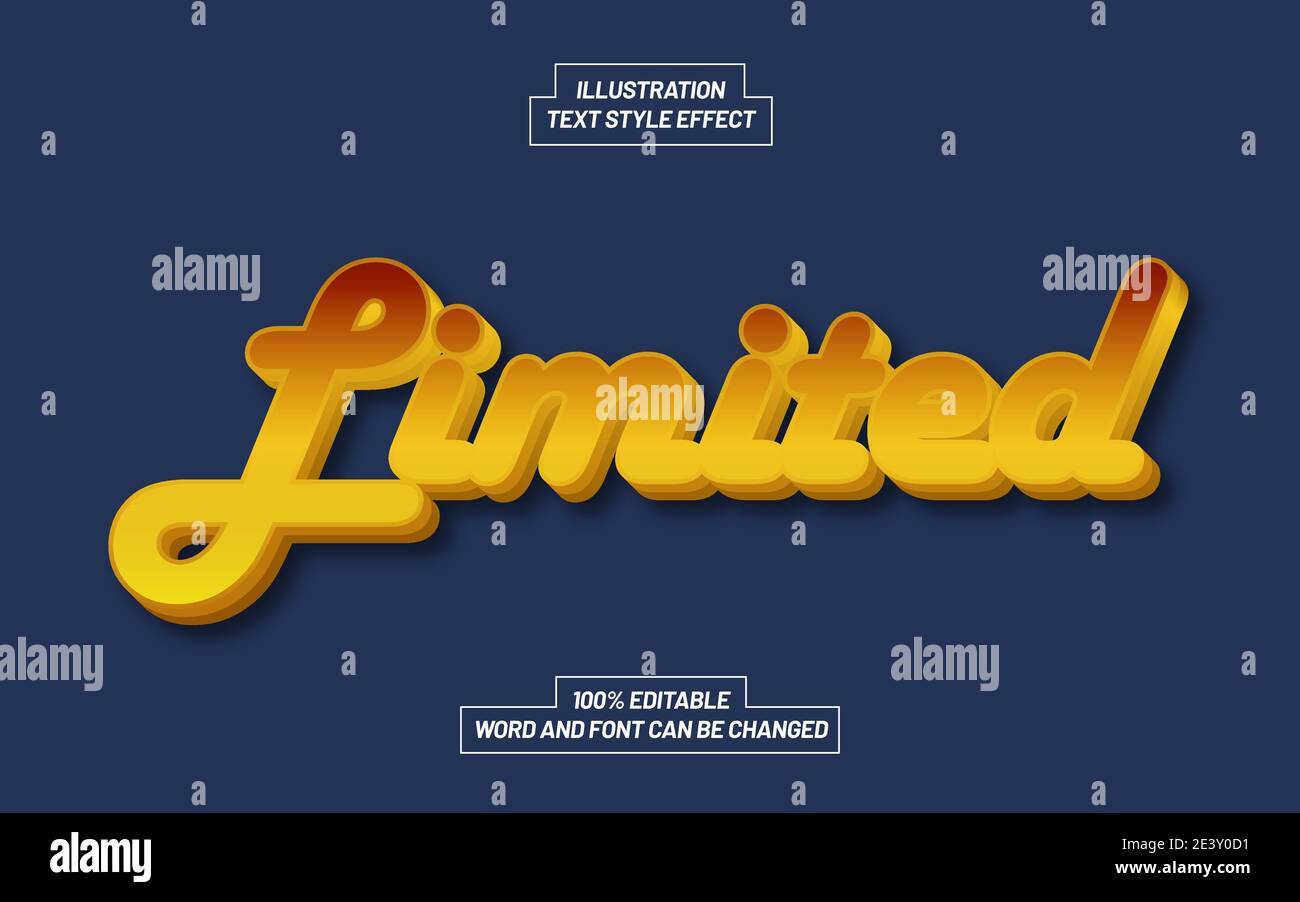 Limited Text Style Effect Stock Vector Image & Art - Alamy