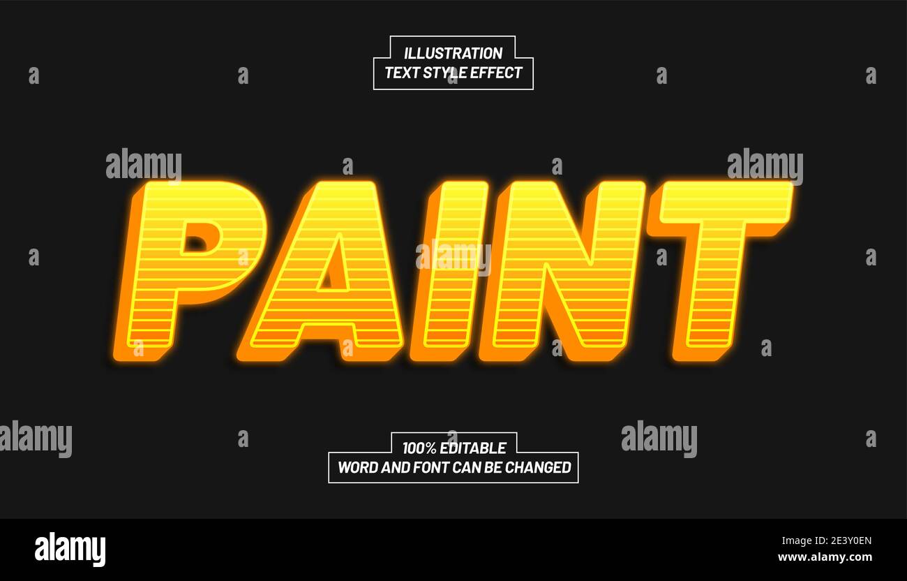 Paint Text Style Effect Stock Vector Image & Art - Alamy
