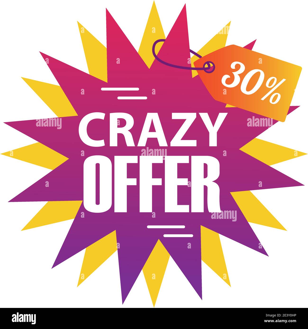 crazy offer in explosion seal stamp design, sale offer shopping and ...