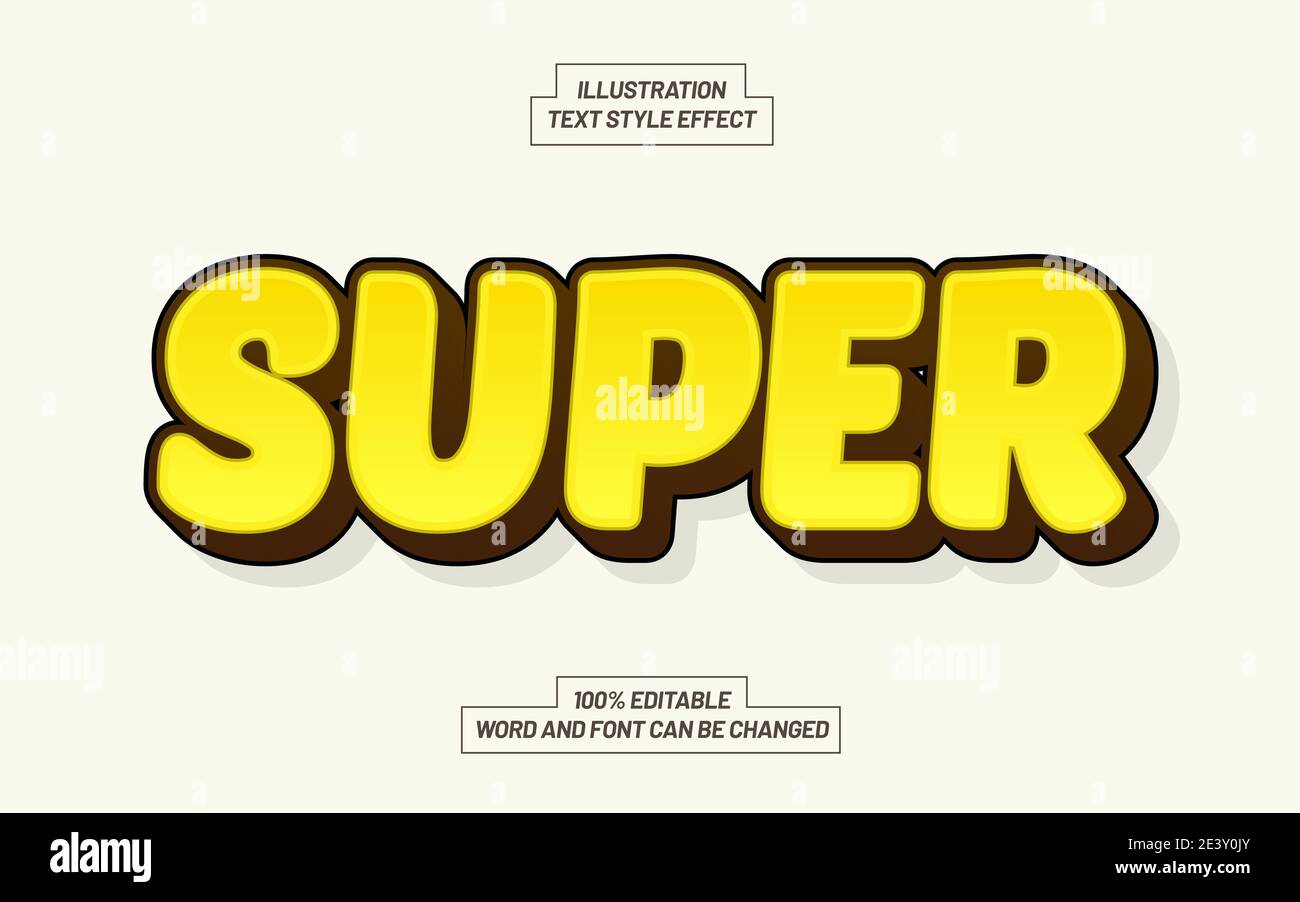 Cartoon 3d text effect hi-res stock photography and images - Alamy