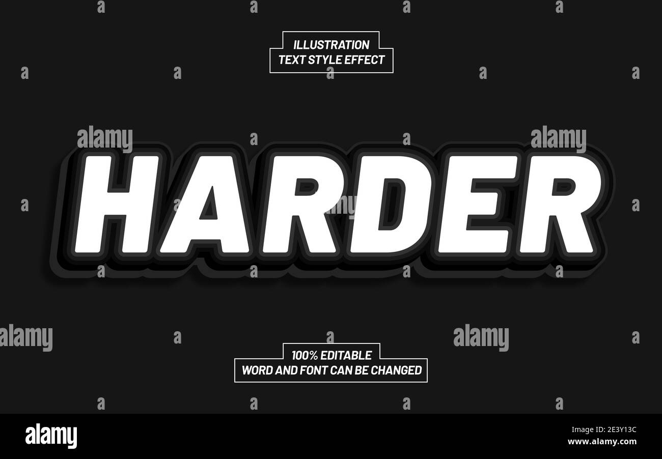Harder Text Style Effect Stock Vector Image & Art - Alamy