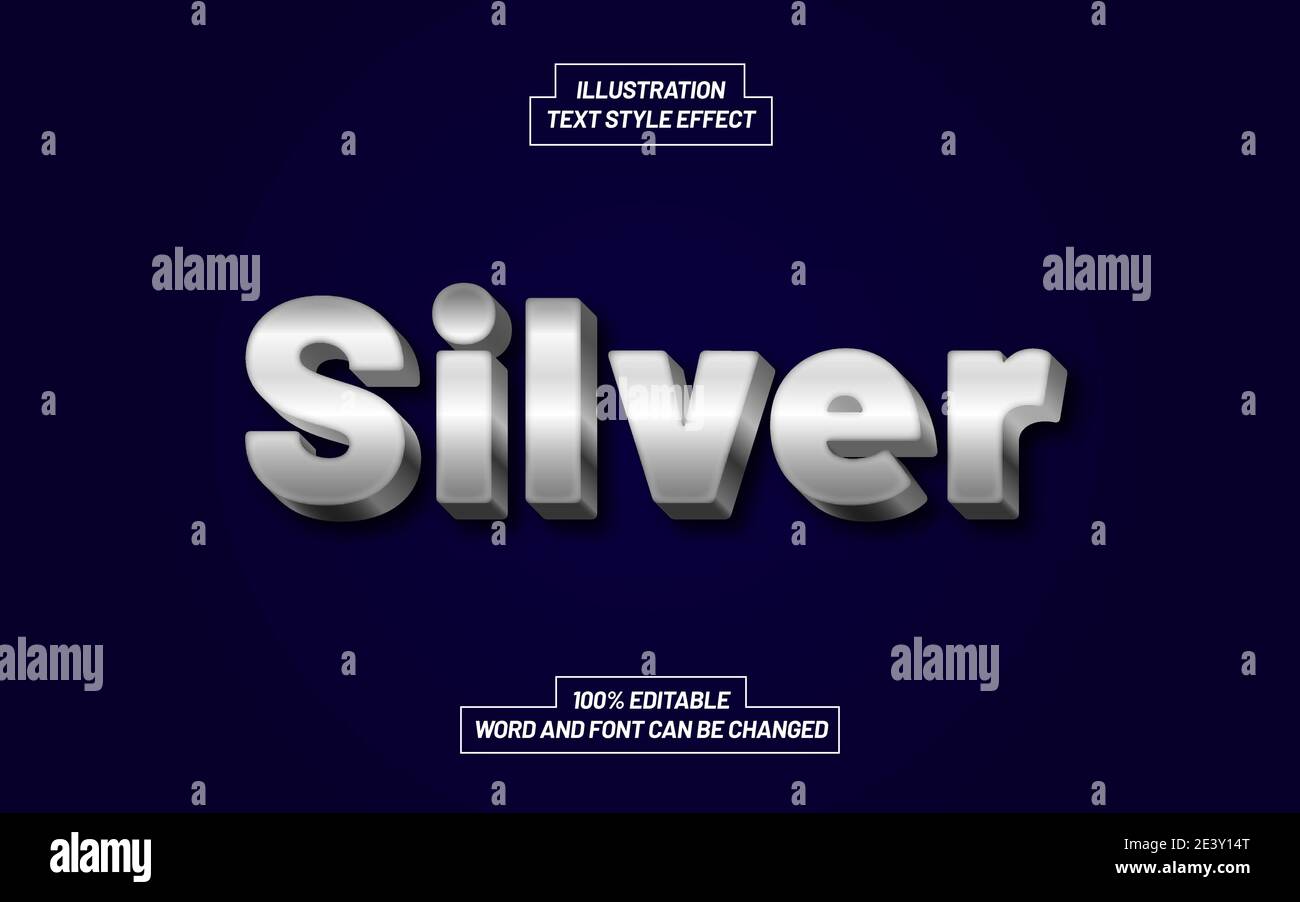 Silver text style hi-res stock photography and images - Alamy