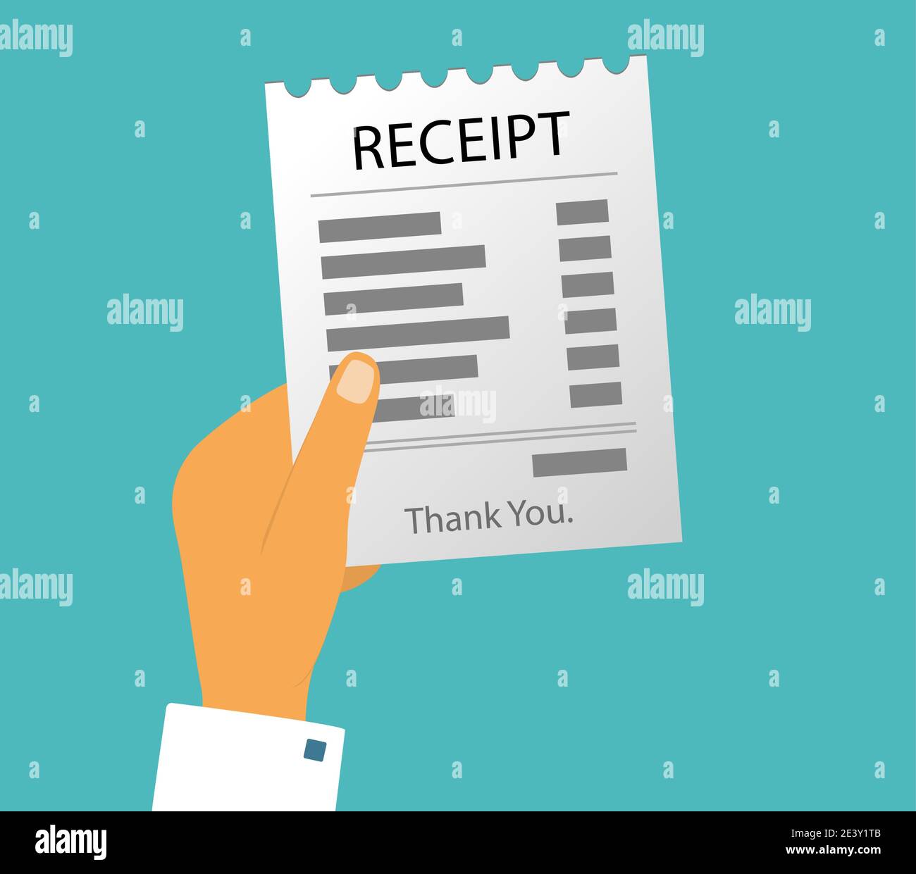 Hand Holding A Paper Receipt To Pay The Bill Payment For The Purchase hand-holding-a-paper-receipt-to-pay-the-bill-payment-for-the-purchase