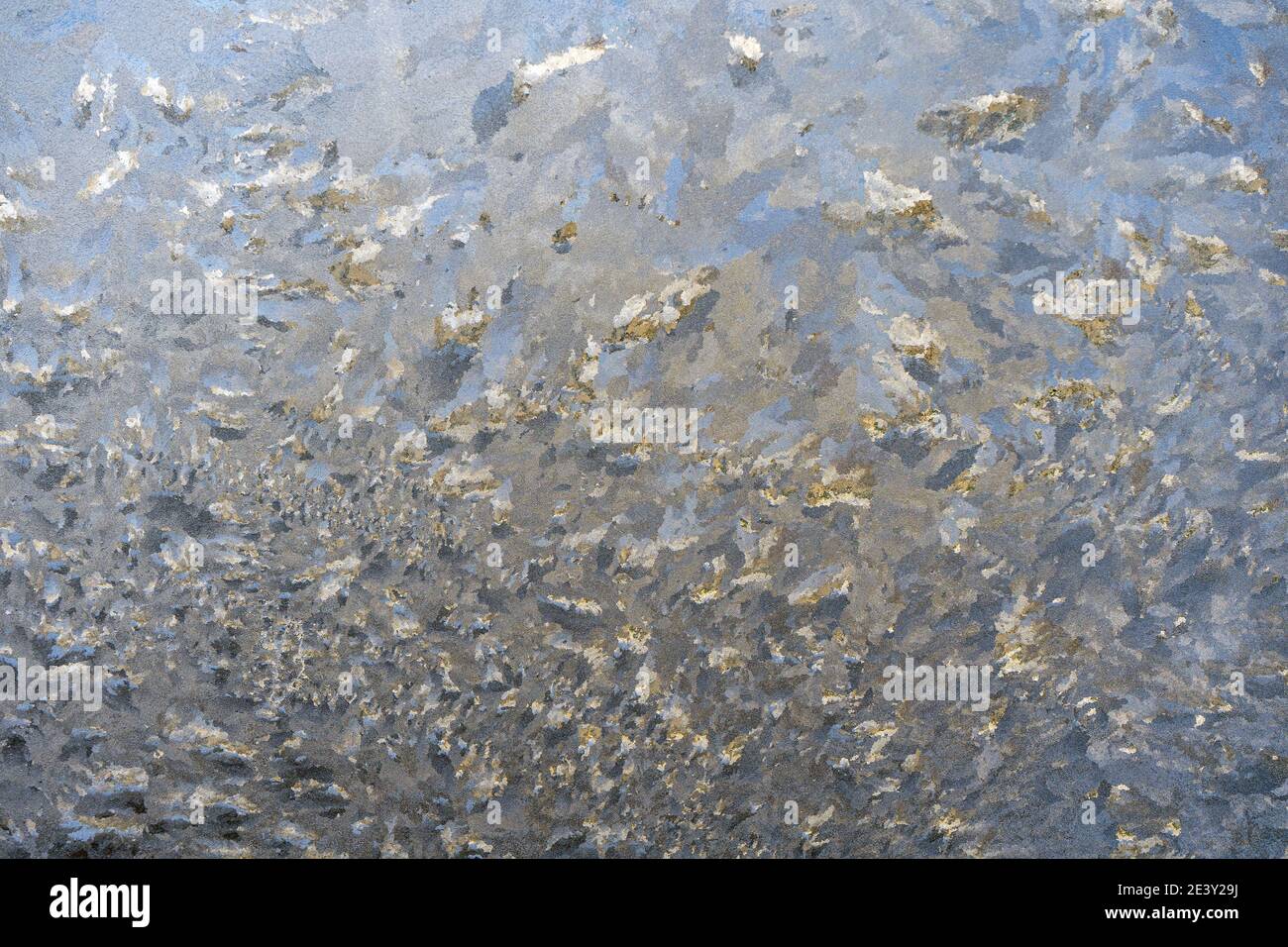 Frozen and frost-covered condensation on the glass Stock Photo - Alamy