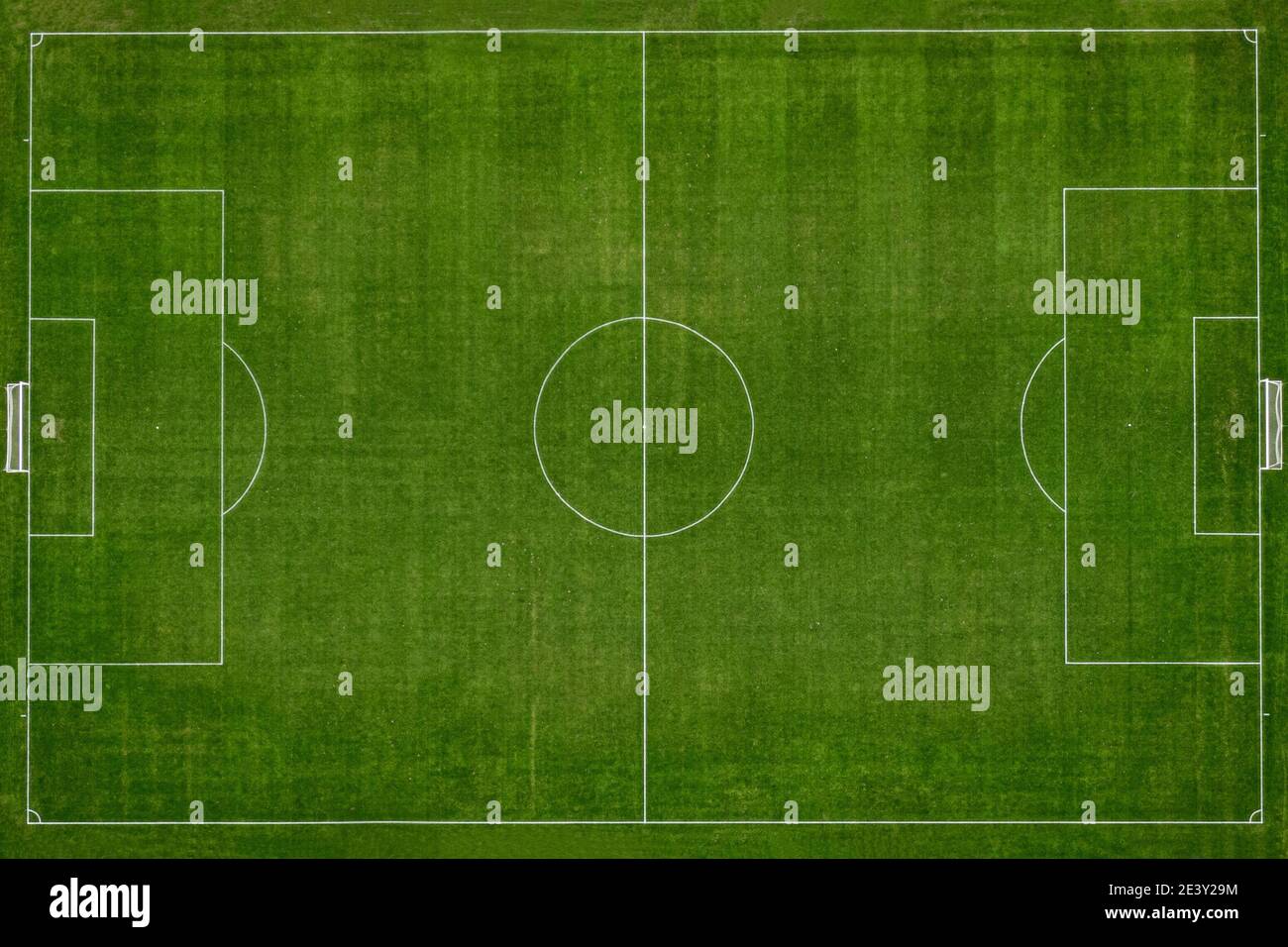 Top view of football field Stock Photo - Alamy