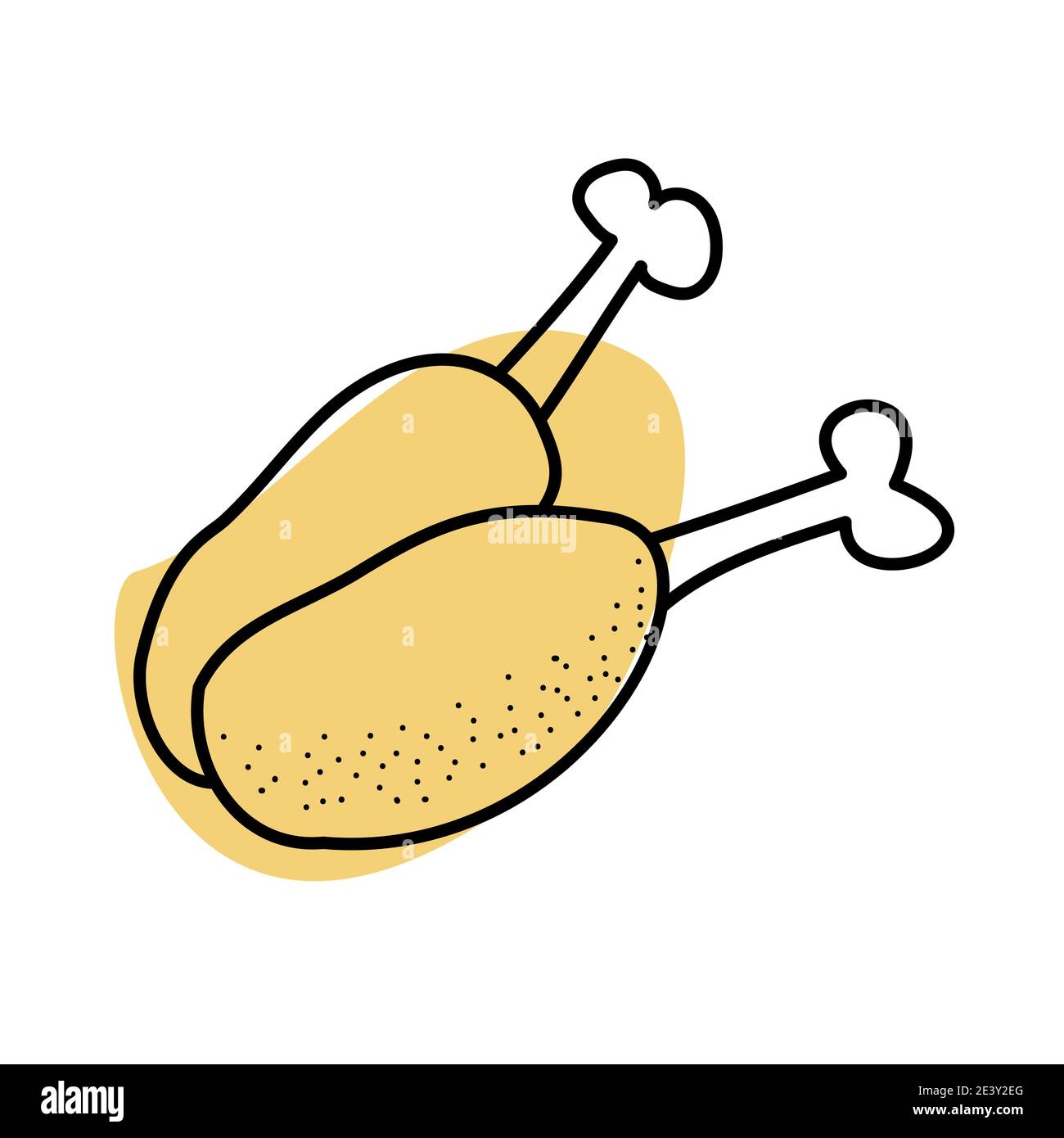 Chicken doodle icon for wweb and kitchen decoration vector illustration ...