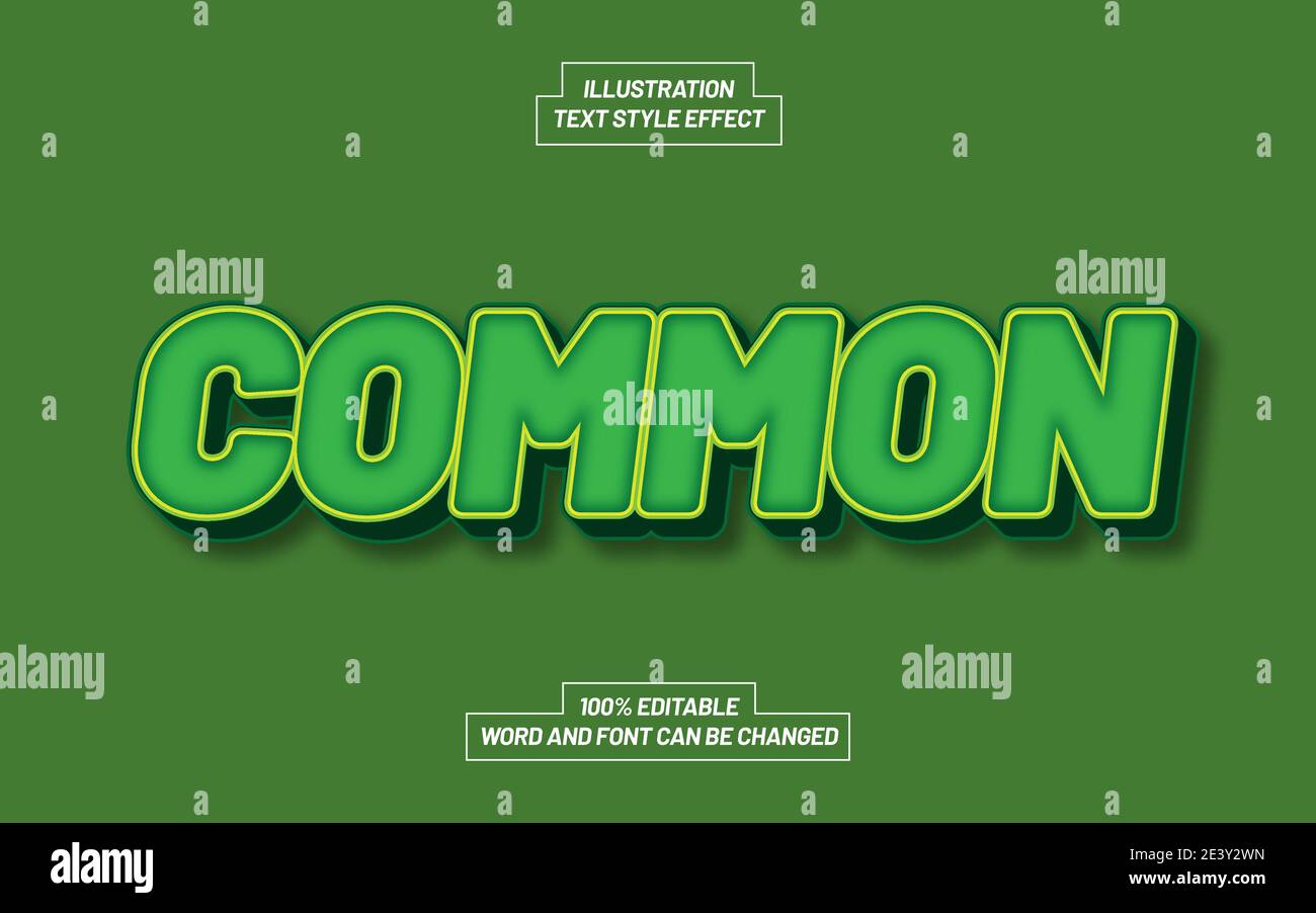 Common Text Style Effect Stock Vector Image & Art - Alamy