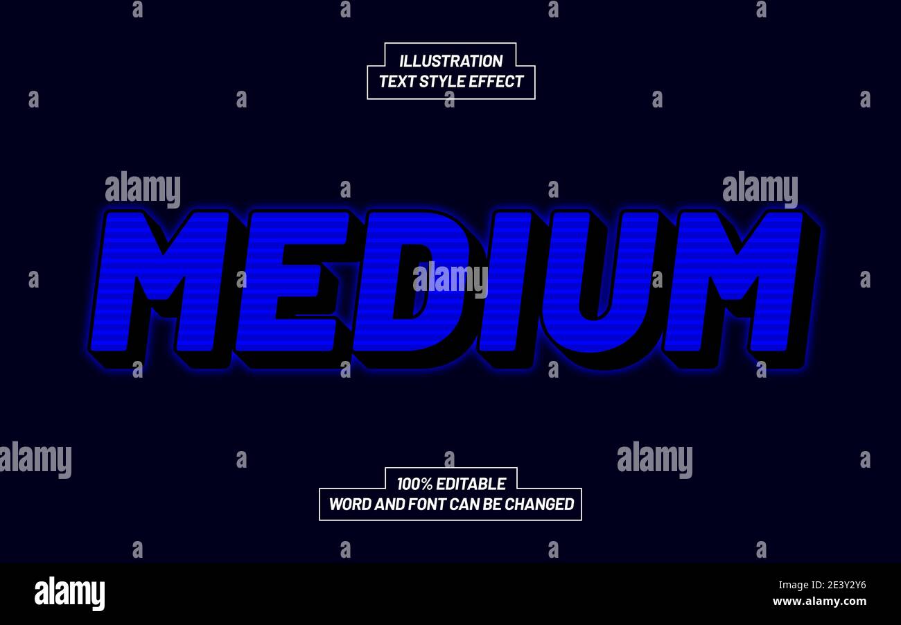 Medium Text Style Effect Stock Vector Image & Art - Alamy