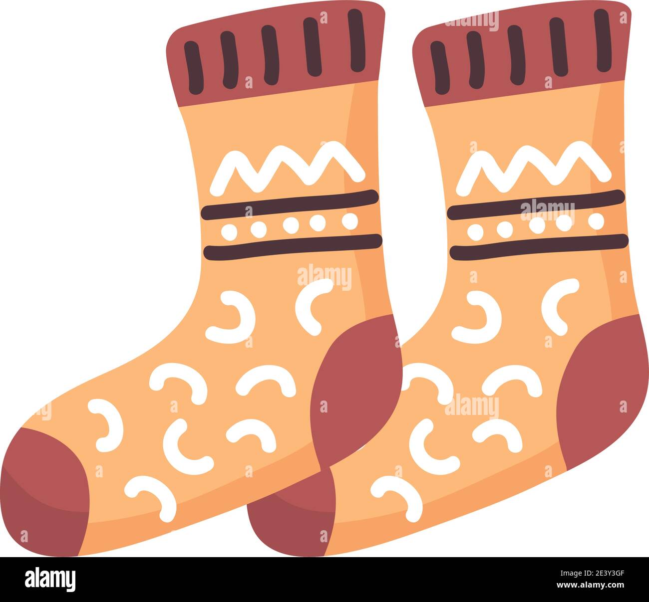 Winter socks design of Cloth season cold textile and fashion theme ...