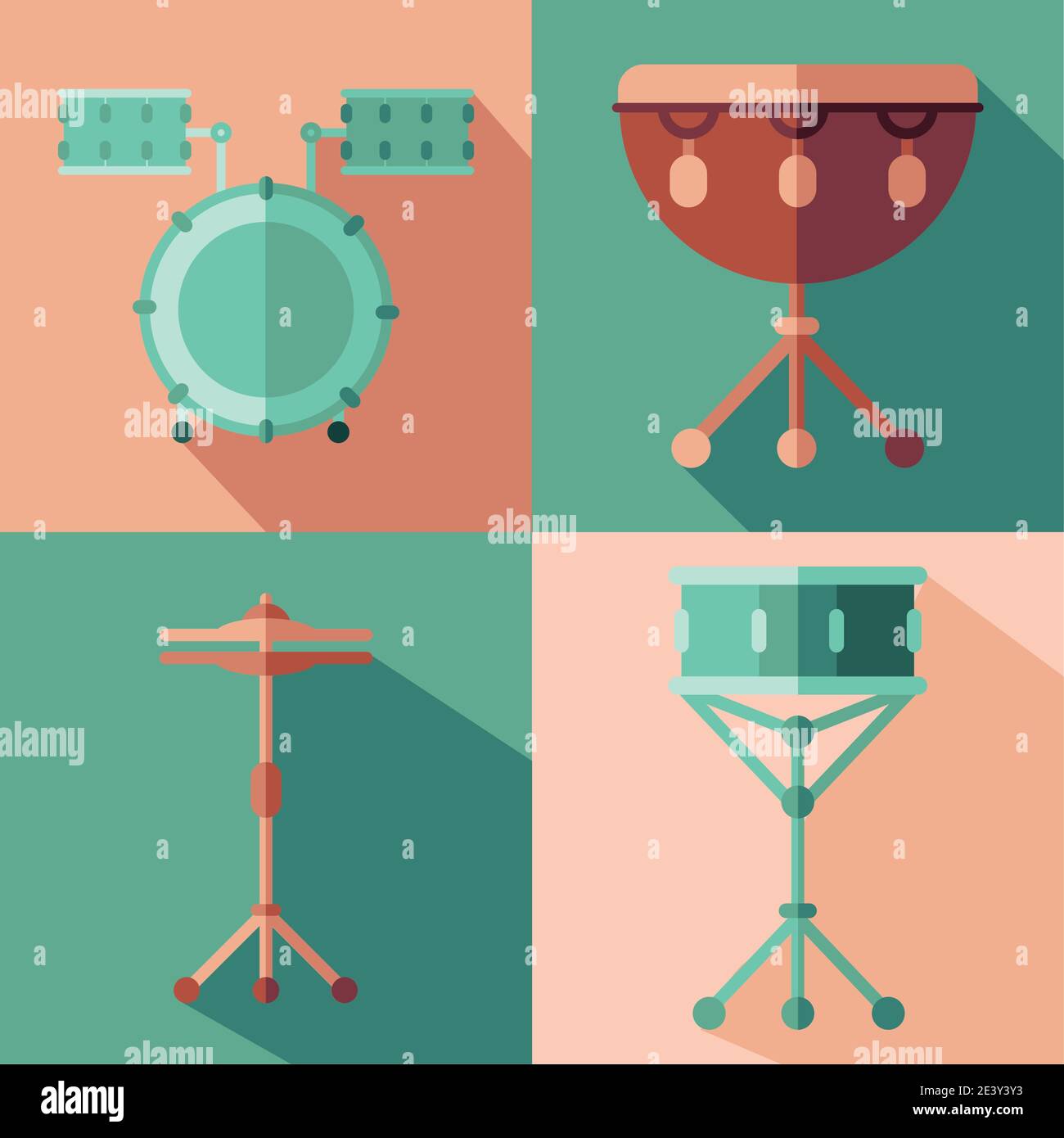 instruments icon group design, Music sound melody and song theme Vector ...