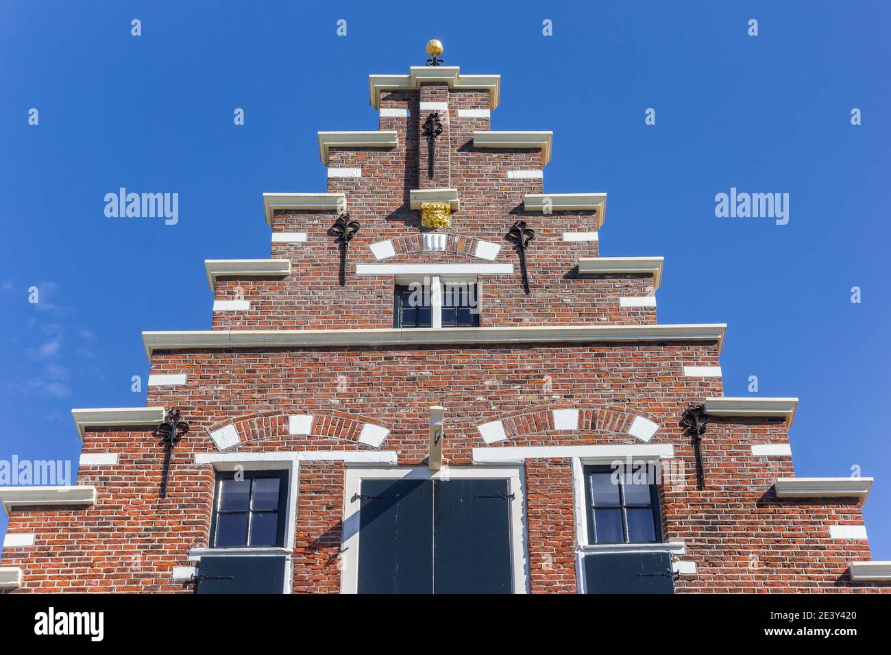 Step gable on a historic house in Elburg, Netherlands Stock Photo - Alamy