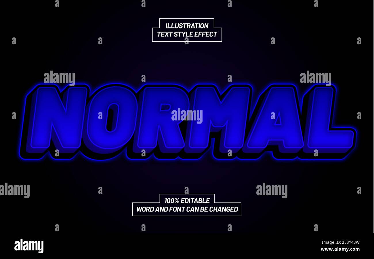Normal Text Style Effect Stock Vector Image & Art - Alamy