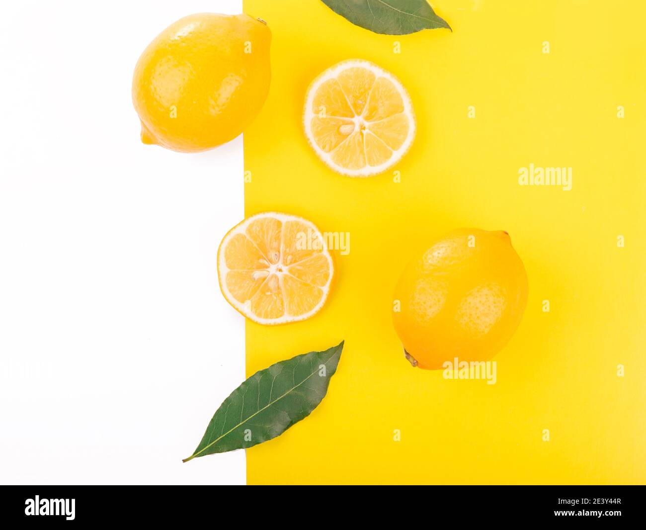 Creative layout made of lemon. Flat lay. Food concept Stock Photo - Alamy