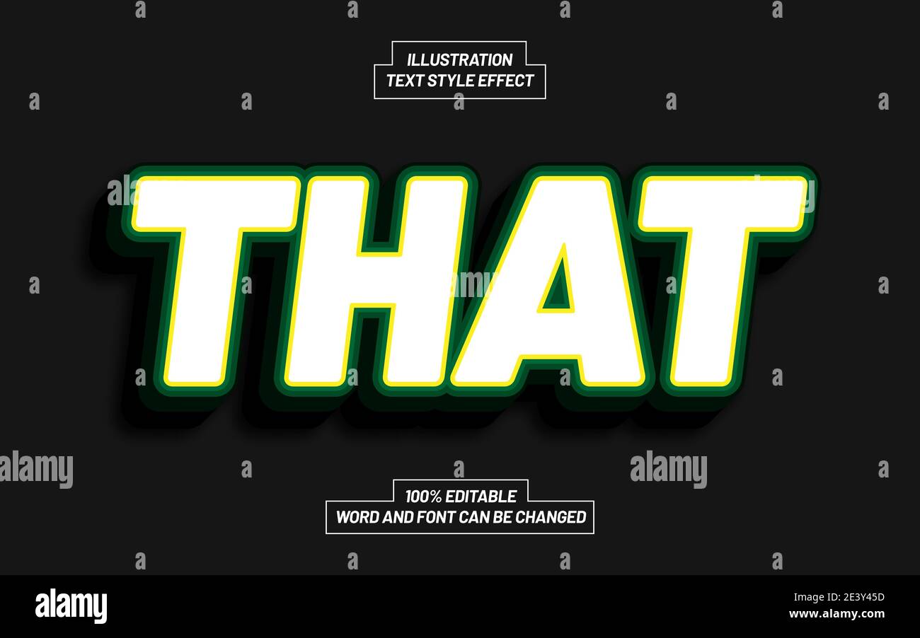 That Text Style Effect Stock Vector Image & Art - Alamy