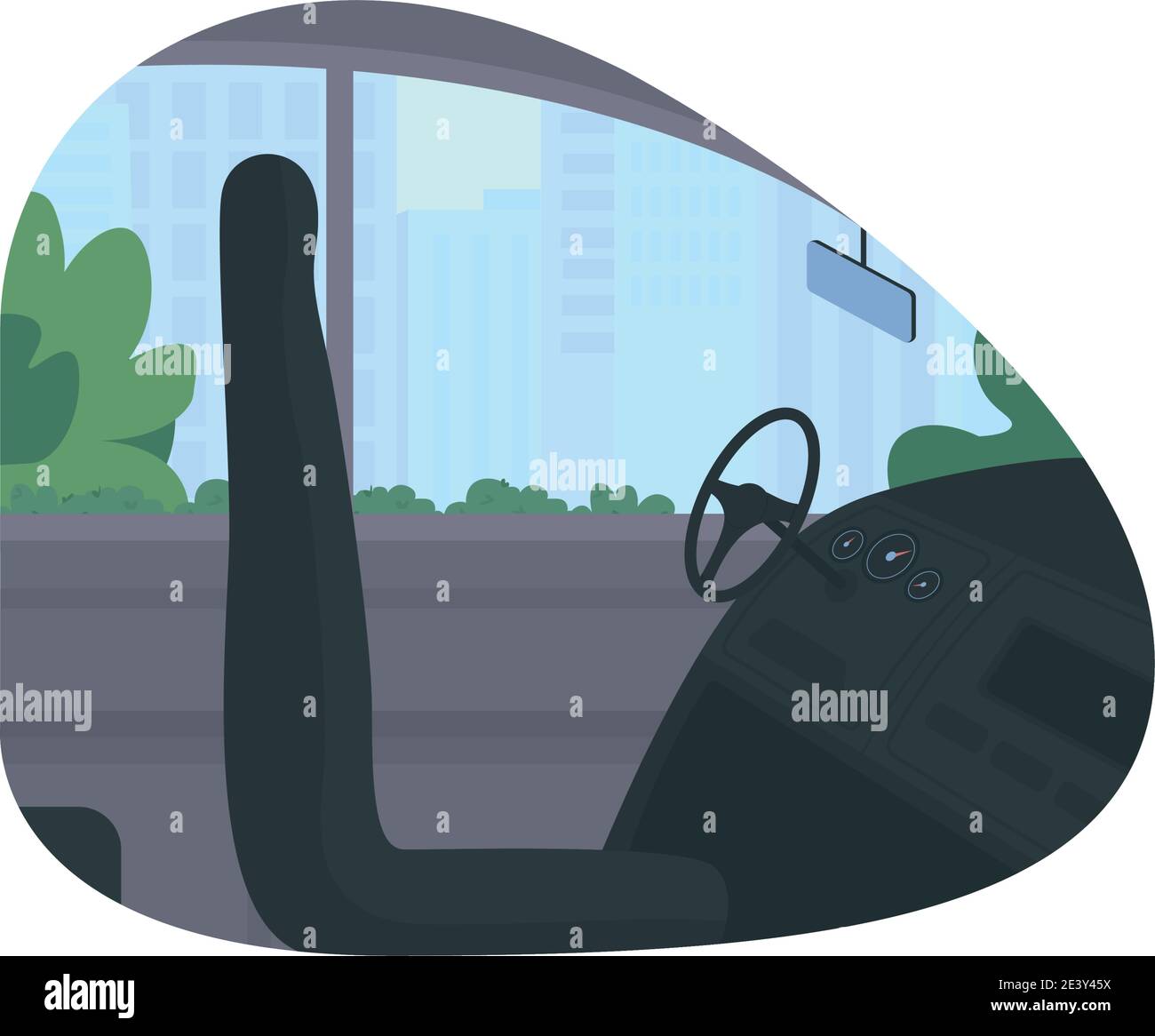 Drivers seat 2D vector web banner, poster Stock Vector Image & Art - Alamy