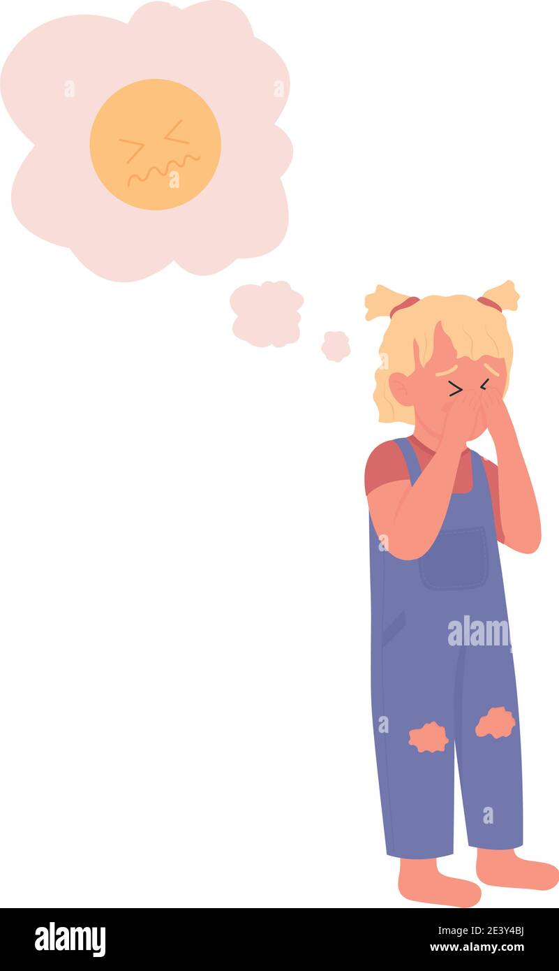 Upset child flat color vector faceless character Stock Vector Image ... Upset child flat color vector faceless character Stock Vector Image ...