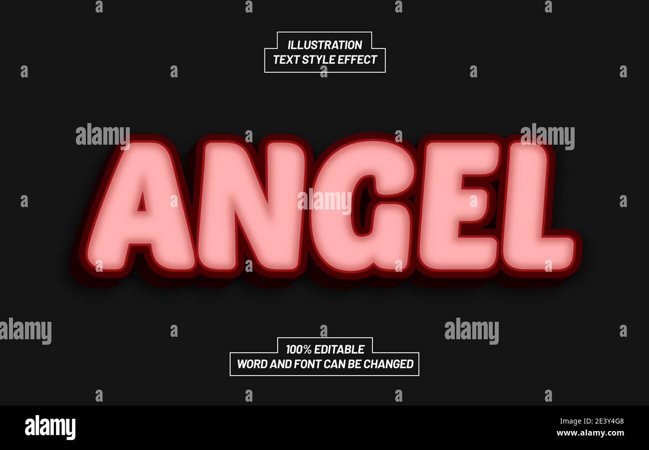 Angel Text Style Effect Stock Vector Image & Art - Alamy