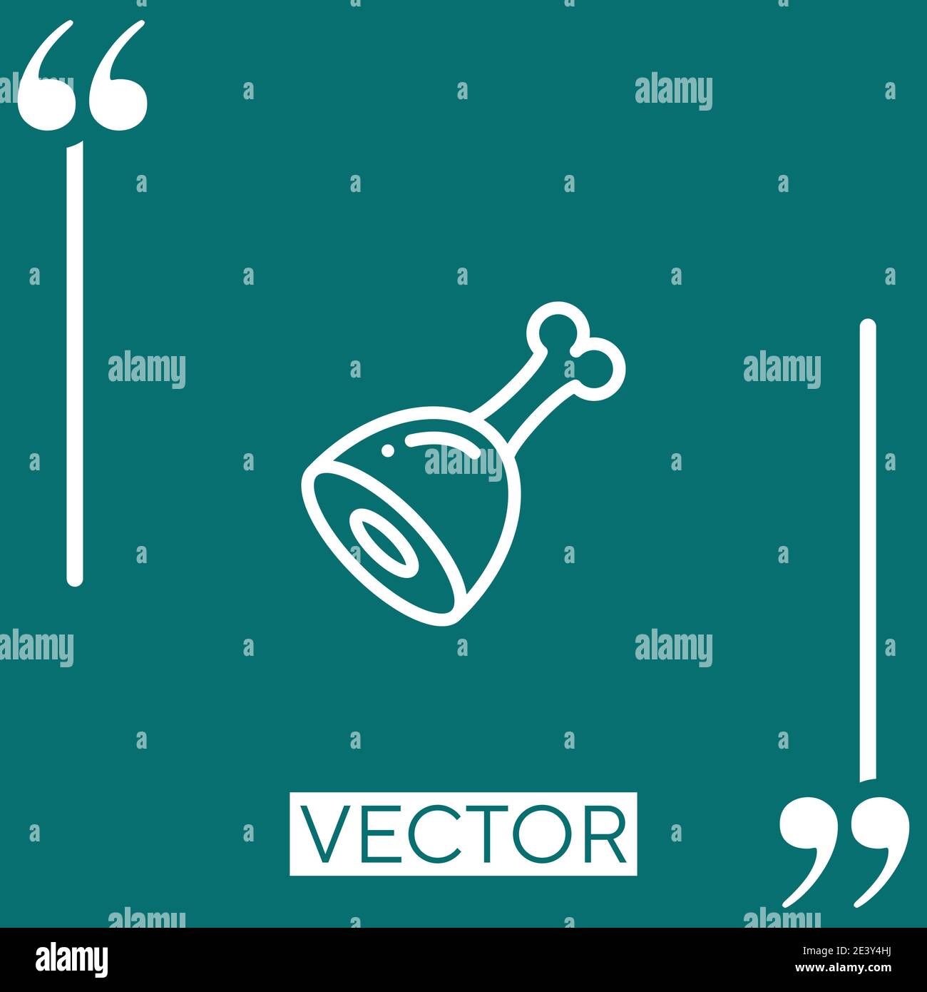 ham vector icon Linear icon. Editable stroke line Stock Vector Image ...