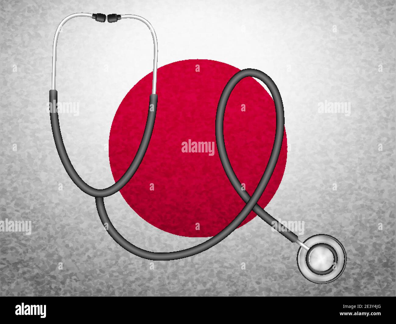 Stethoscope on Japan flag background. Vector illustration Stock Vector ...