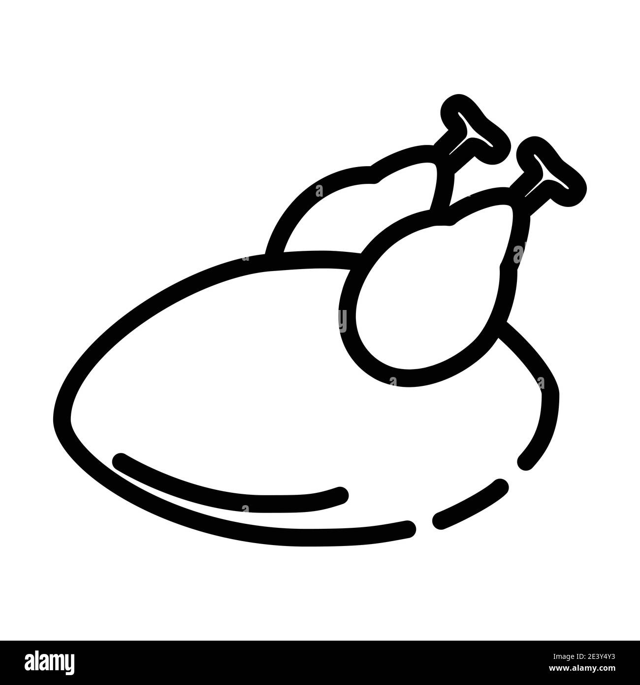 Chicken Food Icon. Vector Design Illustration Sign Logo Stock Vector ...