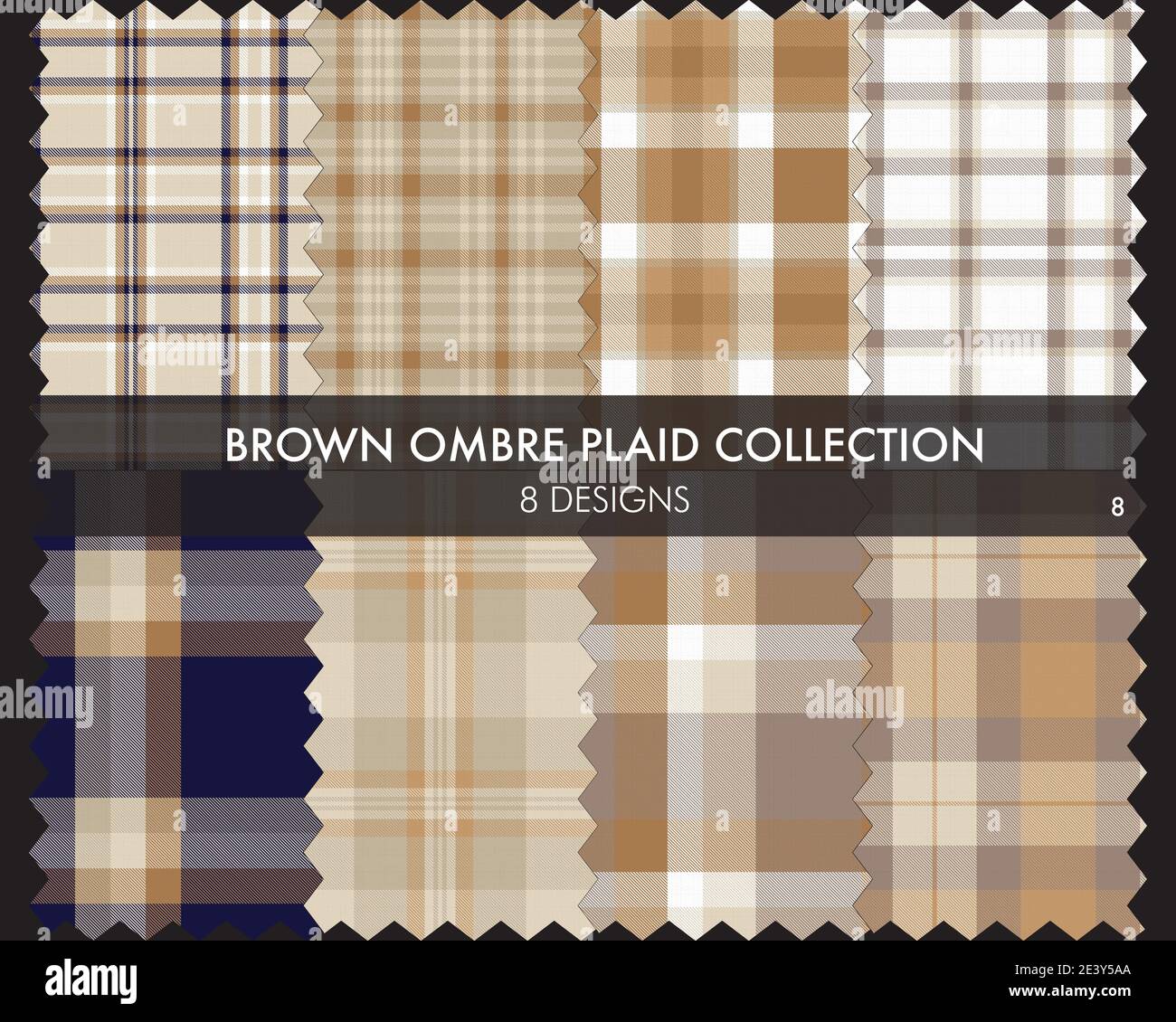 Ombre Plaid textured seamless pattern collection includes 8 design ...