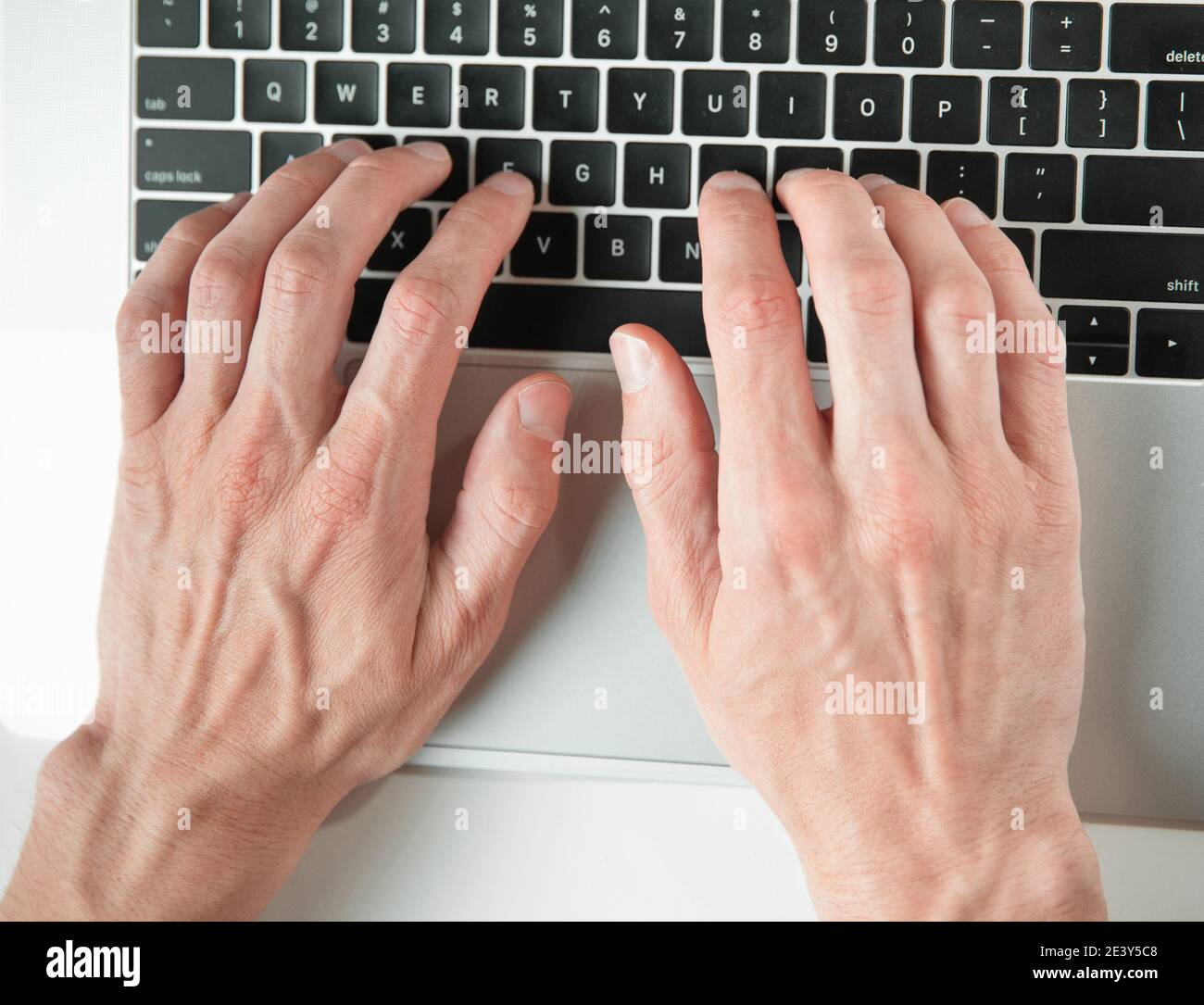 Top view typing hi-res stock photography and images - Alamy