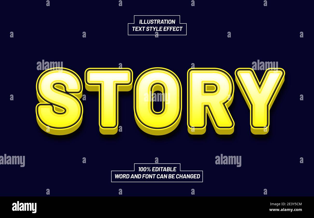 Retro text effect illustrator hi-res stock photography and images - Alamy