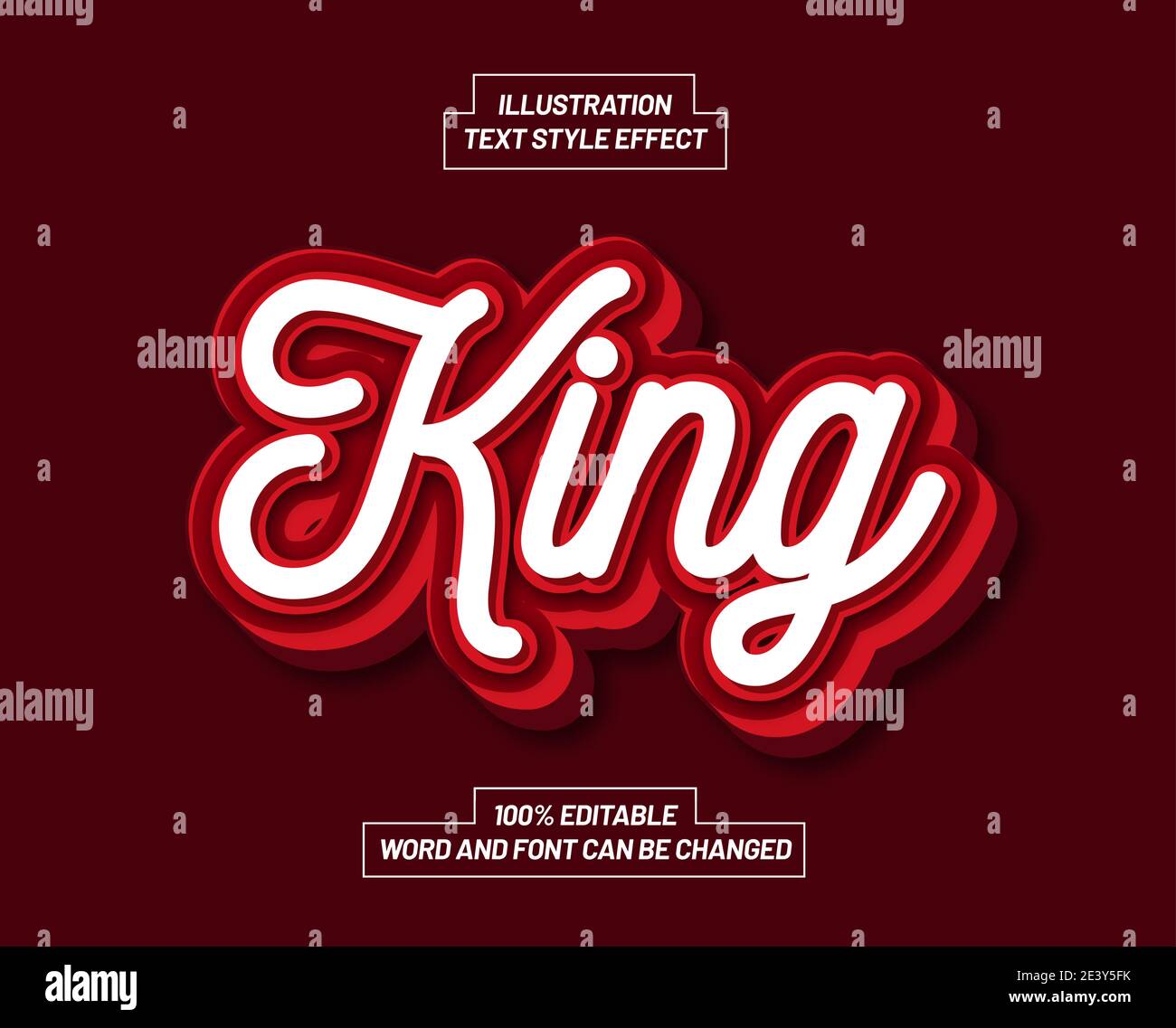 King 3d text Stock Vector Images - Alamy