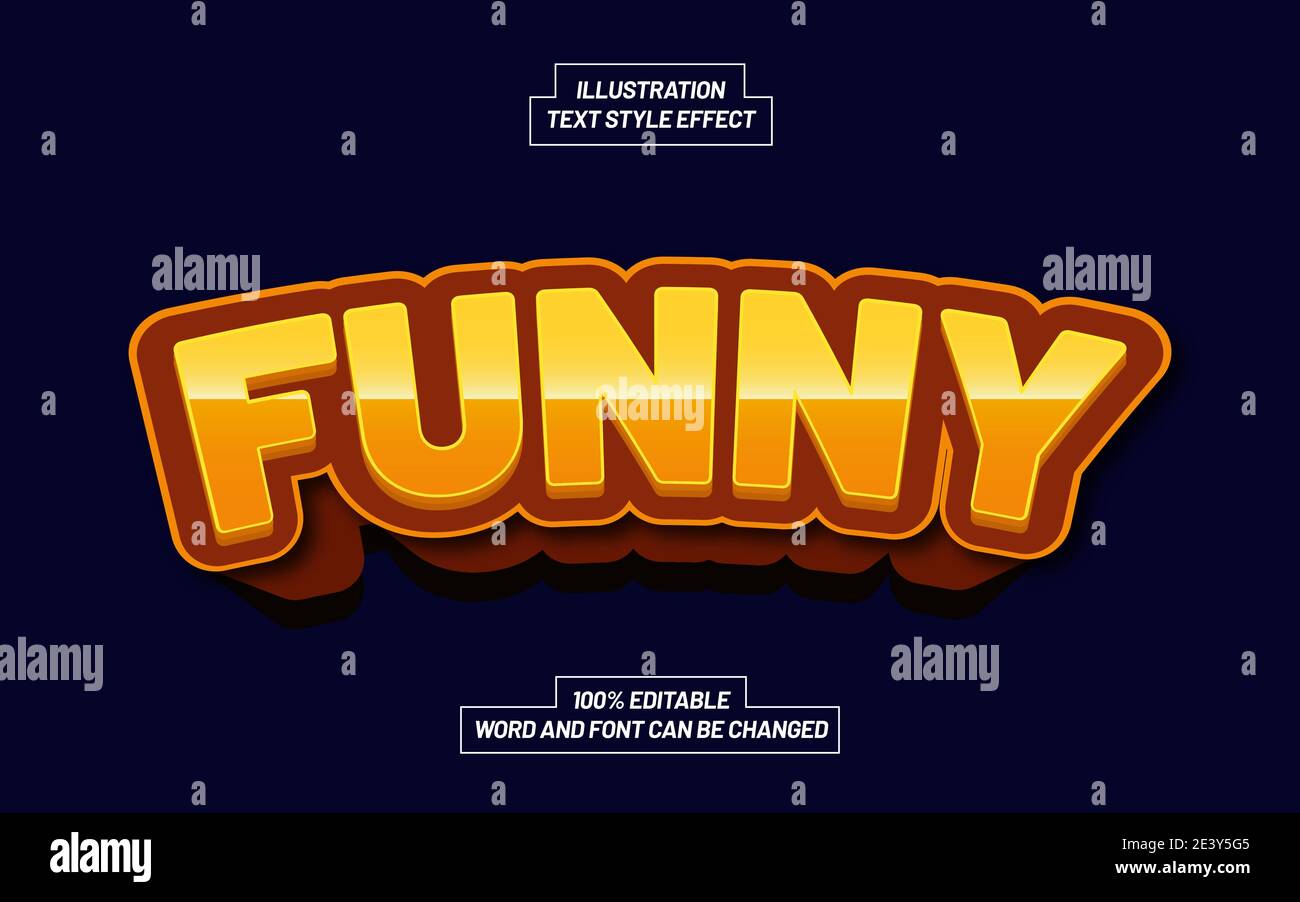 Funny Game Text Style Effect Stock Vector Image & Art - Alamy