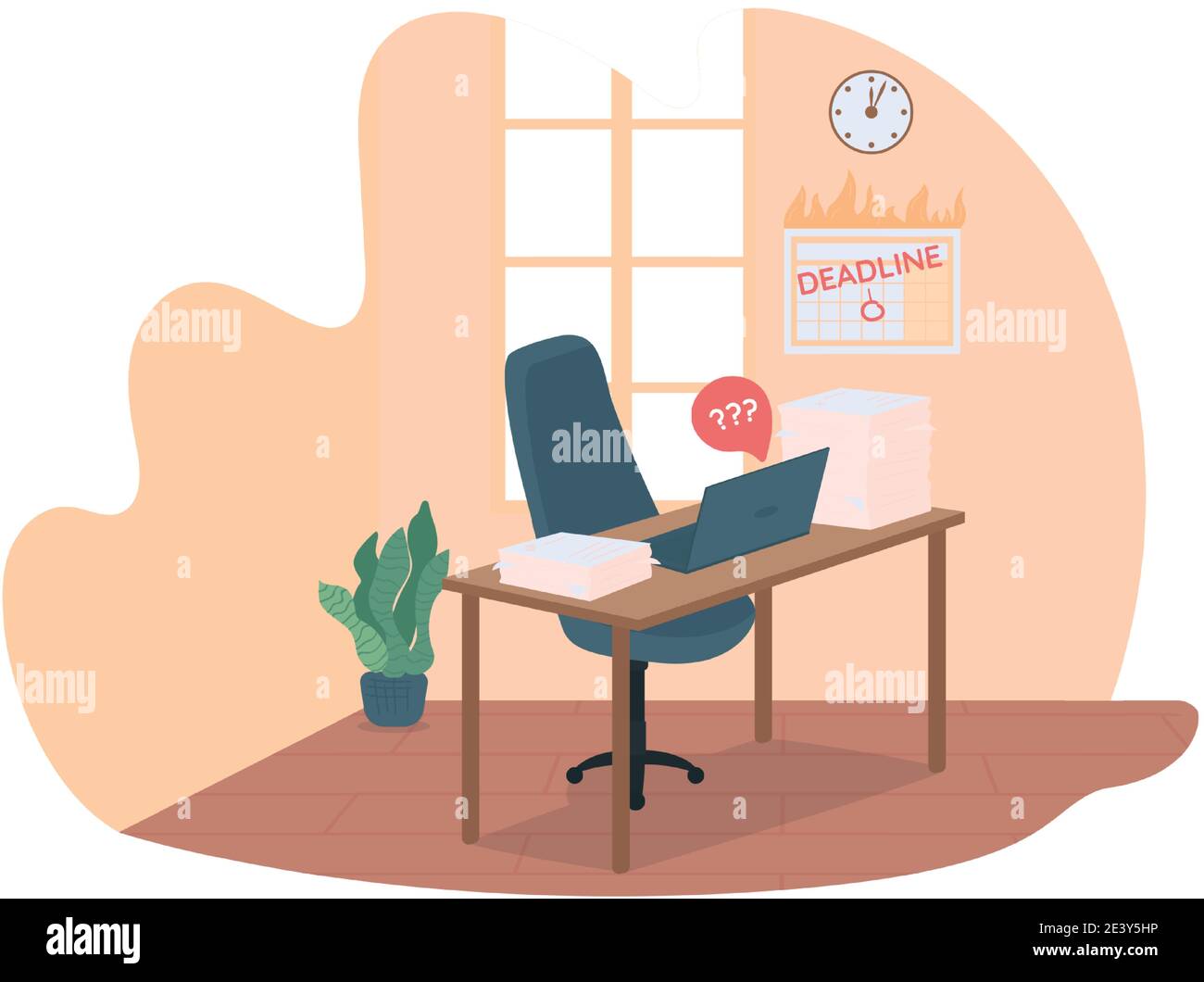 Work deadline 2D vector web banner, poster Stock Vector Image & Art - Alamy