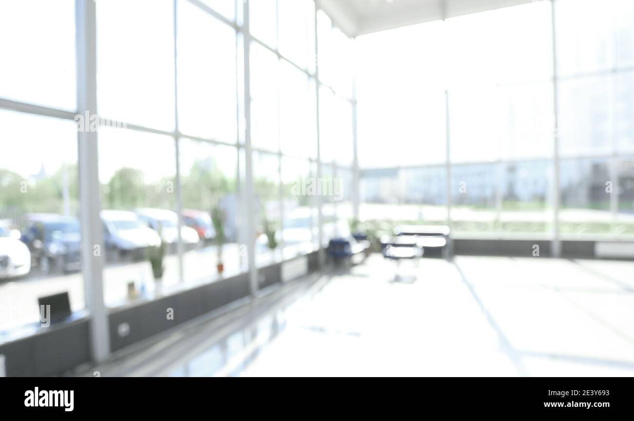 blurry image of a window in a modern office Stock Photo - Alamy