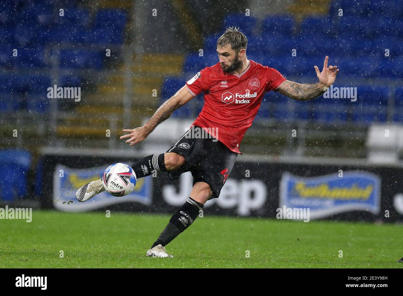 Cardiff, UK. 20th Jan, 2021. Charlie Austin of Queens Park Rangers in ...