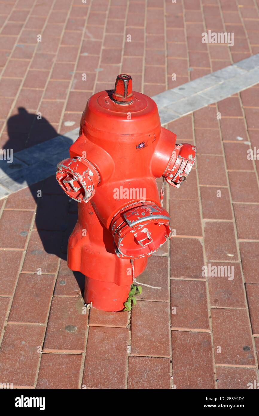 Red Water Hydrant in Agadir,Morocco Stock Photo - Alamy