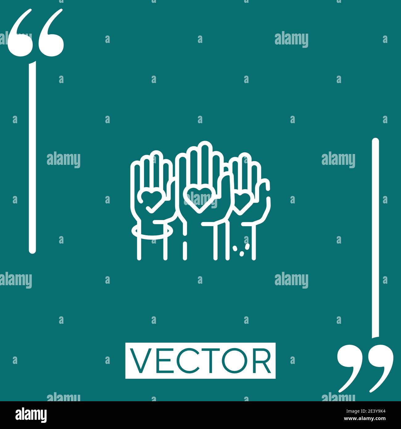 unite vector icon Linear icon. Editable stroke line Stock Vector Image ...