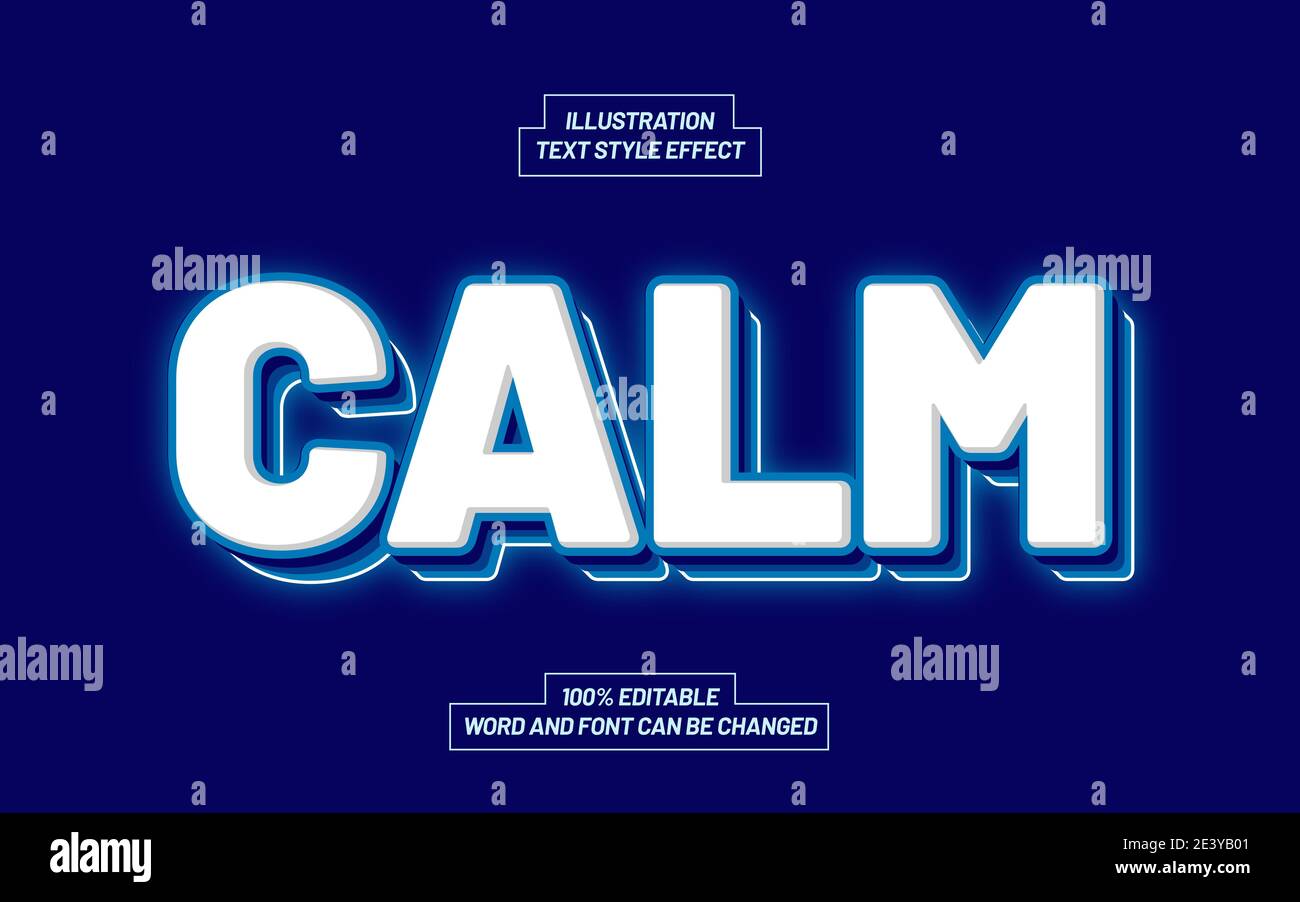 Calm Text Style Effect Stock Vector Image & Art - Alamy