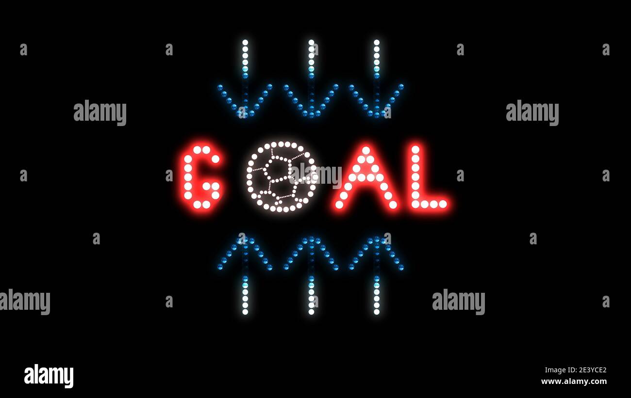 Text sign bulbs LED pixels, light flashing, blinking lights advertising ...