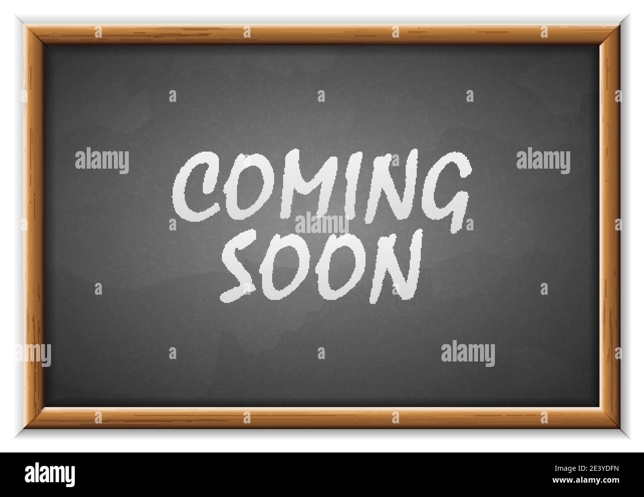 Coming soon written on a blackboard. Vector illustration Stock Vector ...
