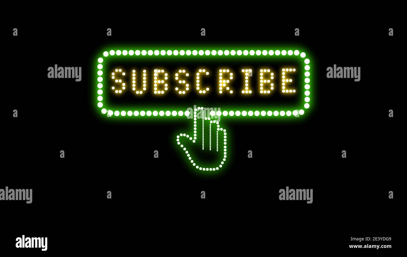 Text sign bulbs LED pixels, light flashing, blinking lights advertising ...