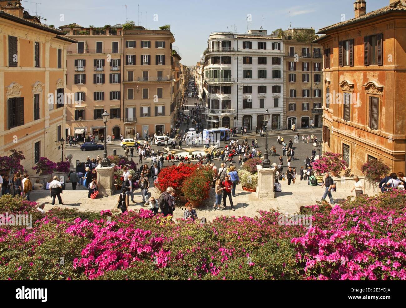 Spanish steps on Piazza di Spagna (Spanish square) in Rome. Italy Stock ...