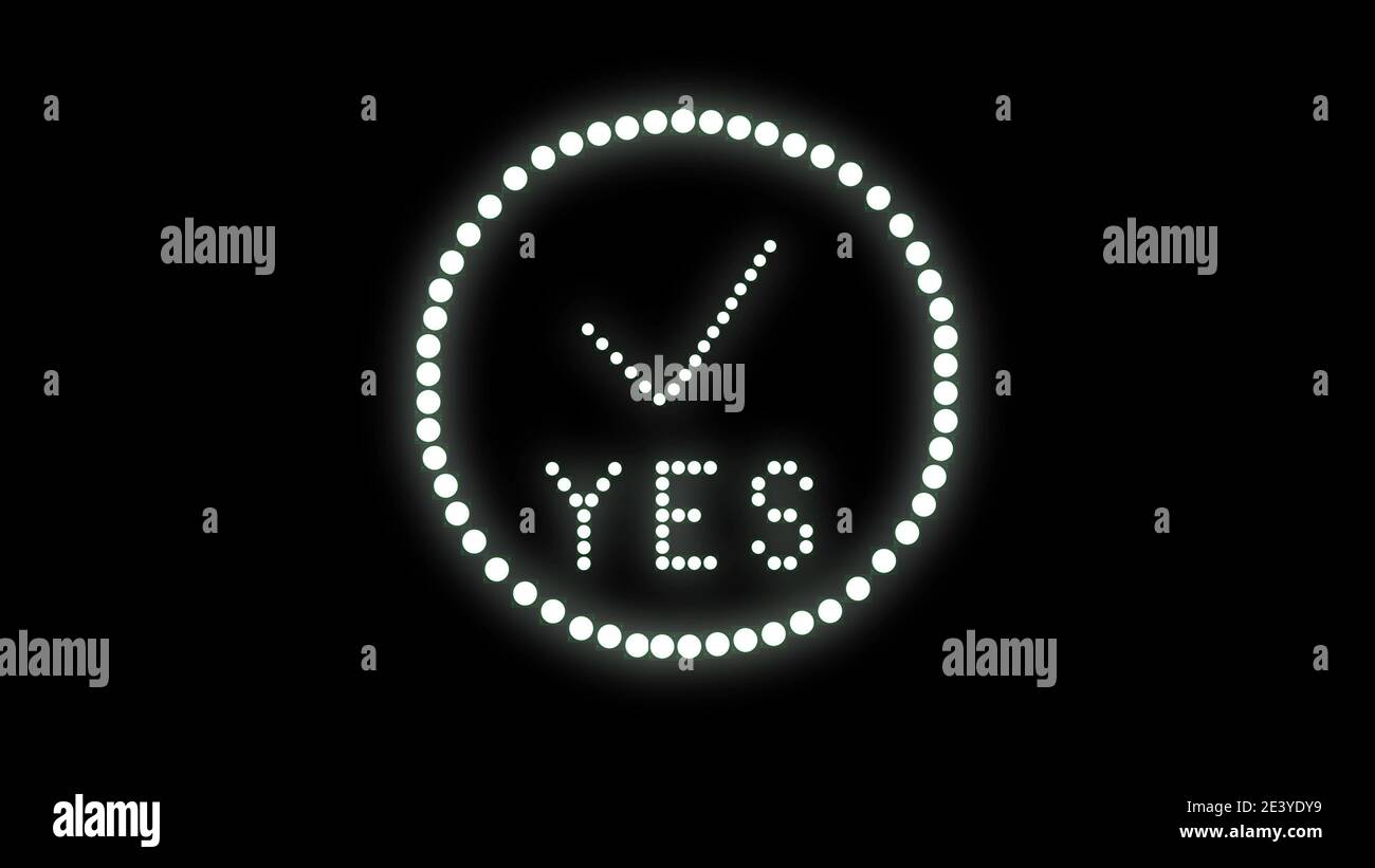 Text sign bulbs LED pixels, light flashing, blinking lights advertising ...