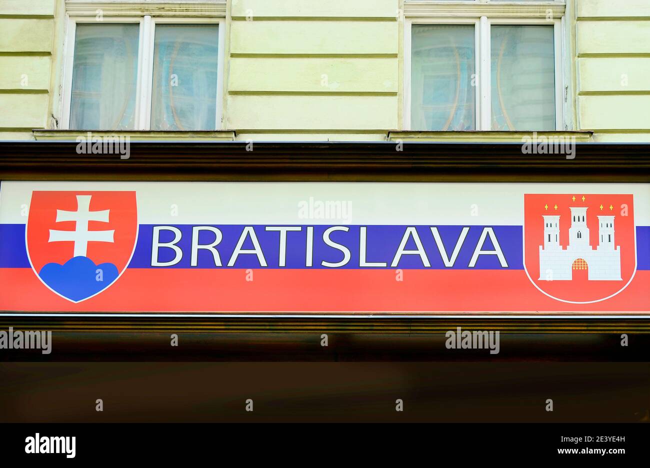 Bratislava, Slovakia, lettering of bratislava with city arms Stock ...