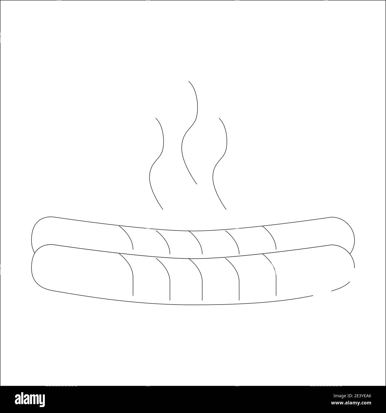 Sosis Food Icon. Vector Design Illustration Sign Logo Stock Vector ...