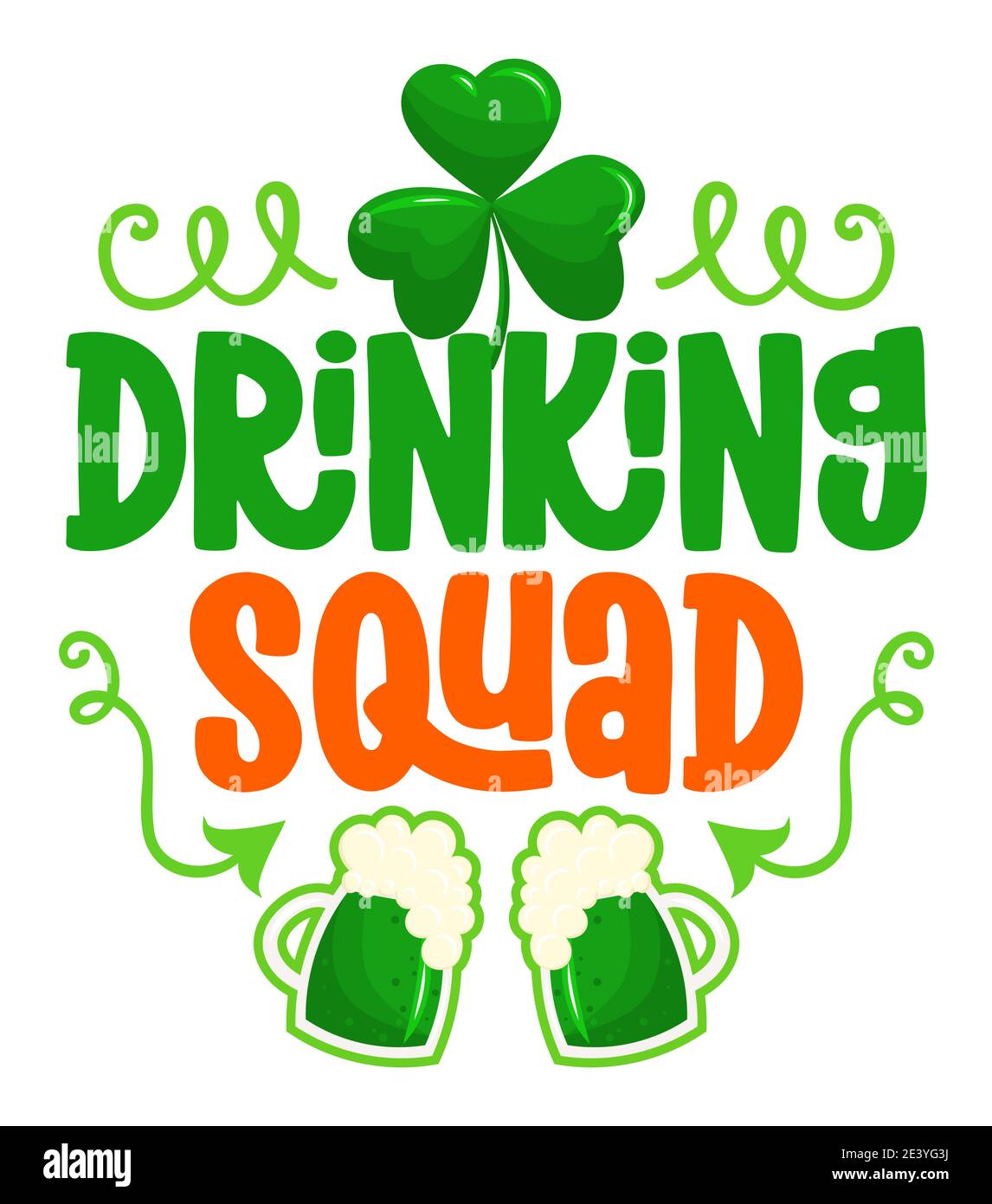 Irish Drinking Squad - funny St Patrick's Day inspirational lettering ...