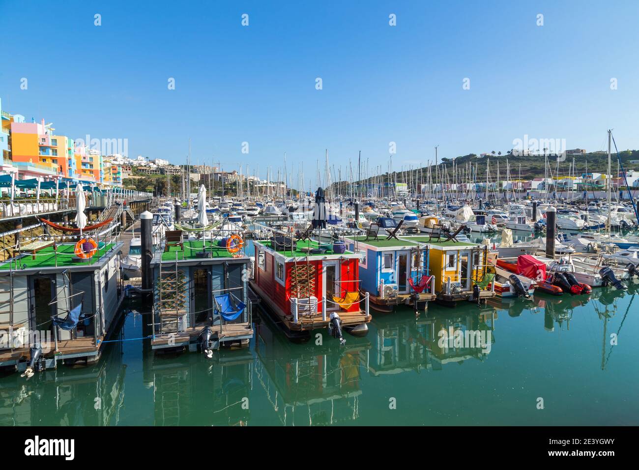 Albufeira, Portugal - December 22, 2020: view of the luxurious marina ...