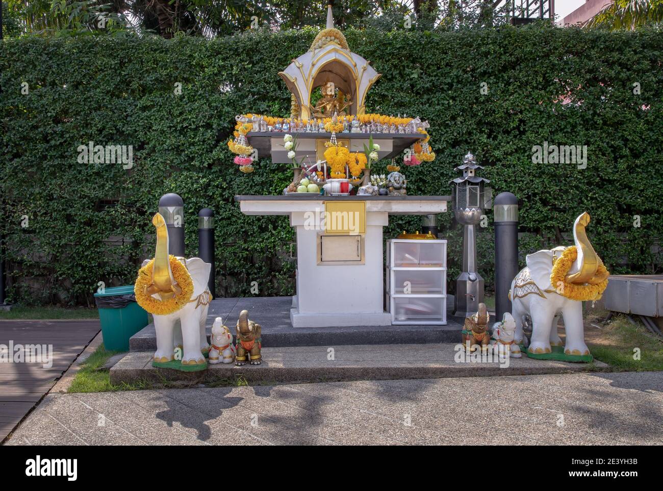 Bangkok, Thailand - 18 Jan 2021 : The Thao Maha Phrom Shrineis a shrine ...