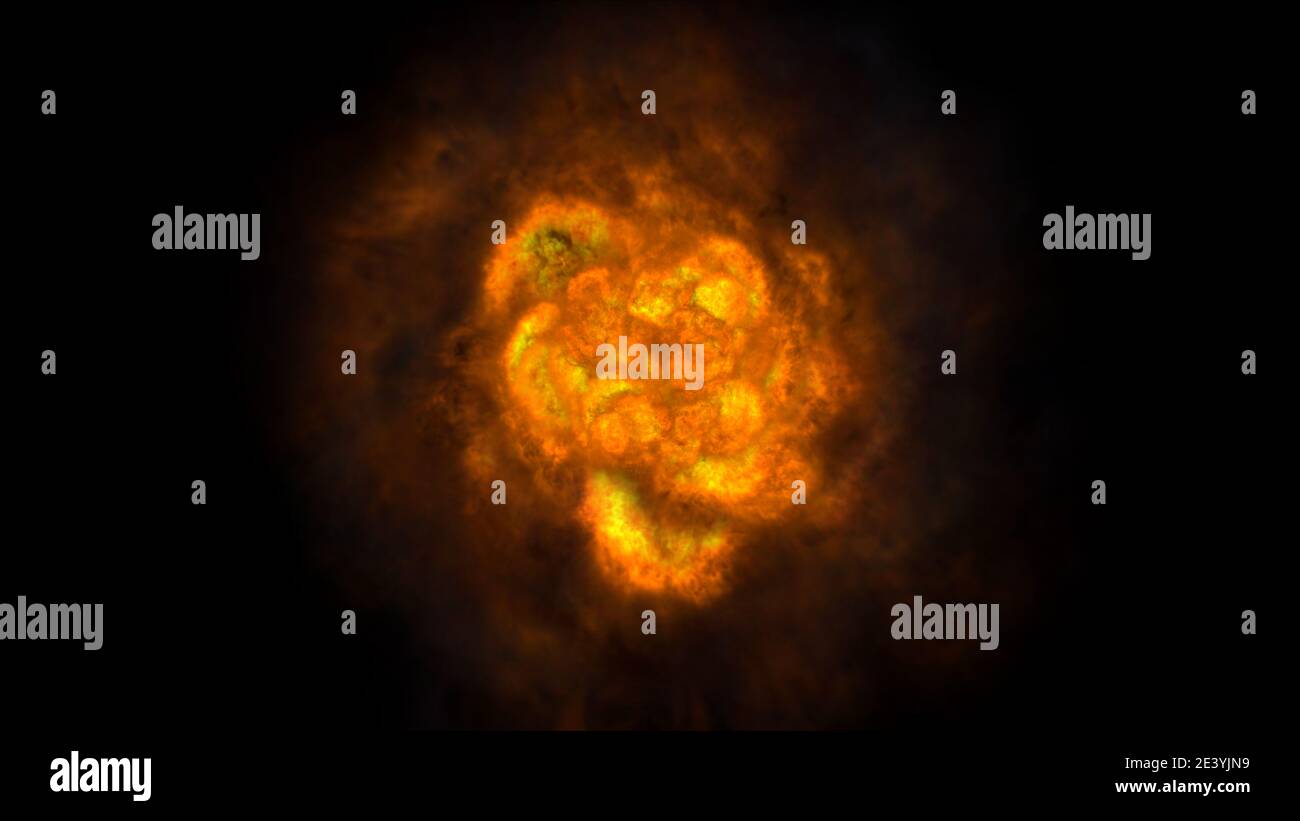 fire flame explosion in space, abstract illustration Stock Photo - Alamy
