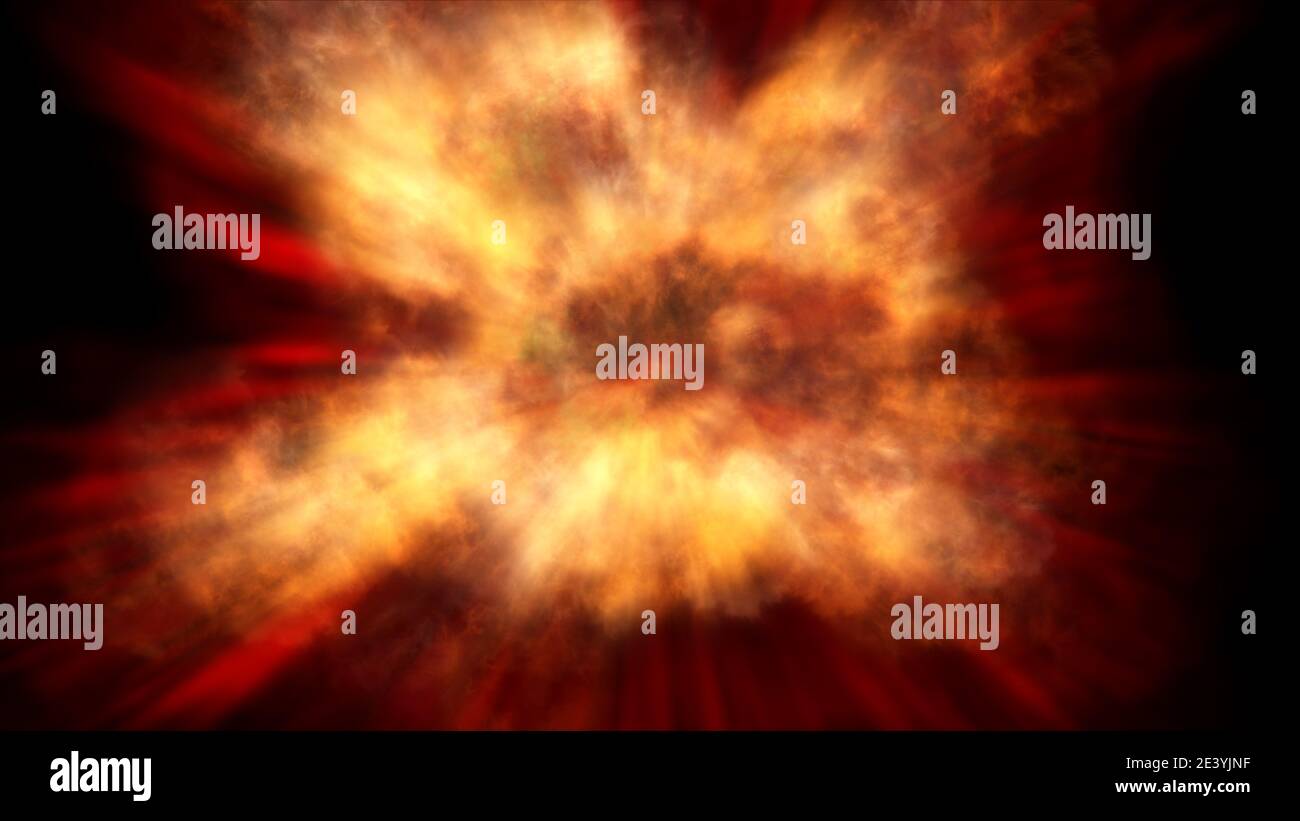 fire flame explosion in space, abstract illustration Stock Photo - Alamy
