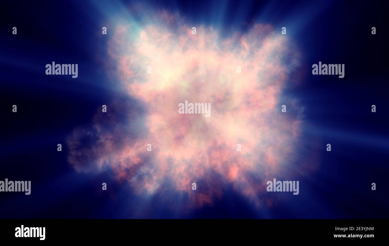 fire flame explosion in space, abstract illustration Stock Photo - Alamy