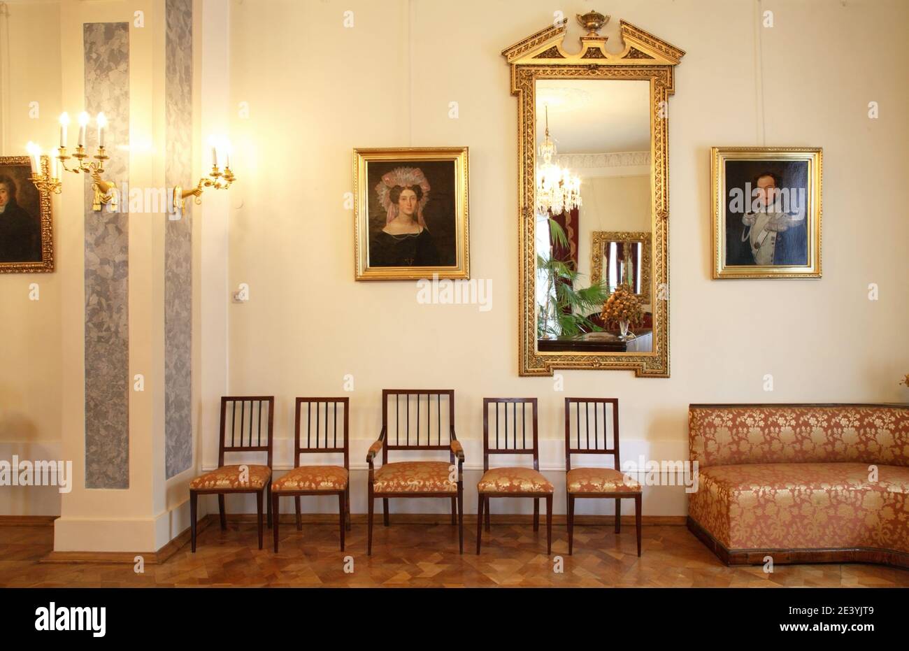 Palace-park complex of Lubomirski family in Przeworsk. Poland Stock ...