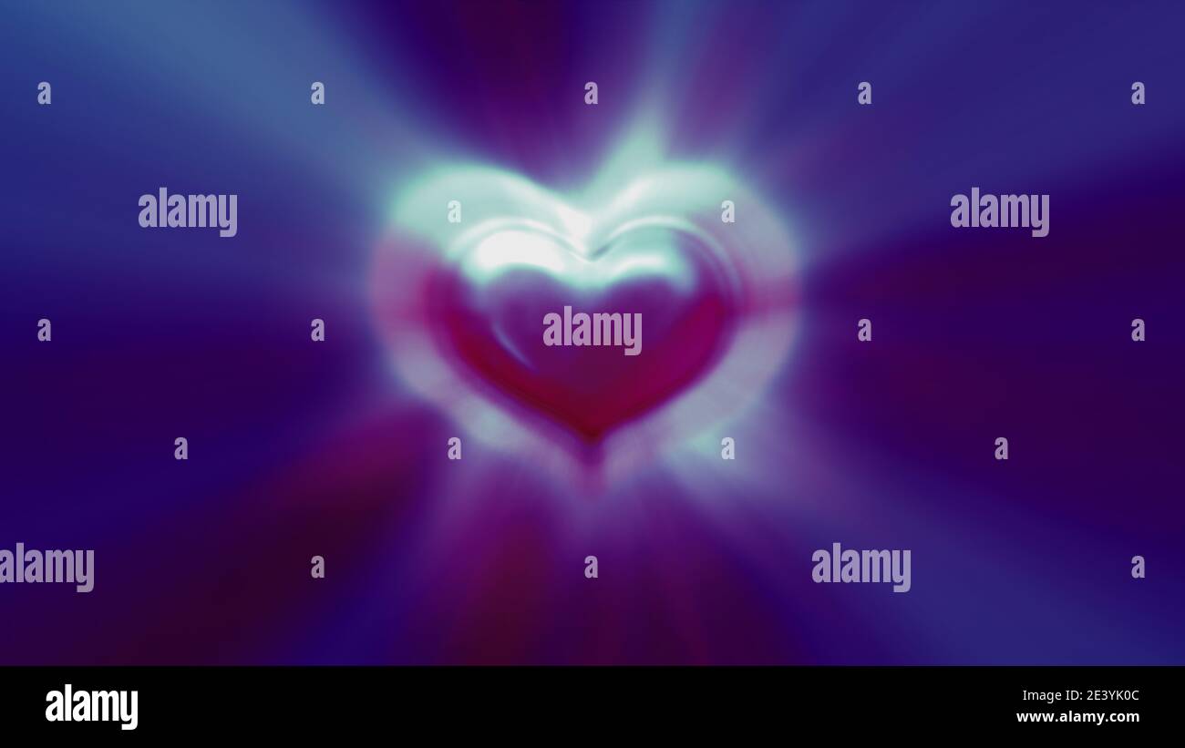 Heart Neon Glow light ray, illustration render Stock Photo - Alamy